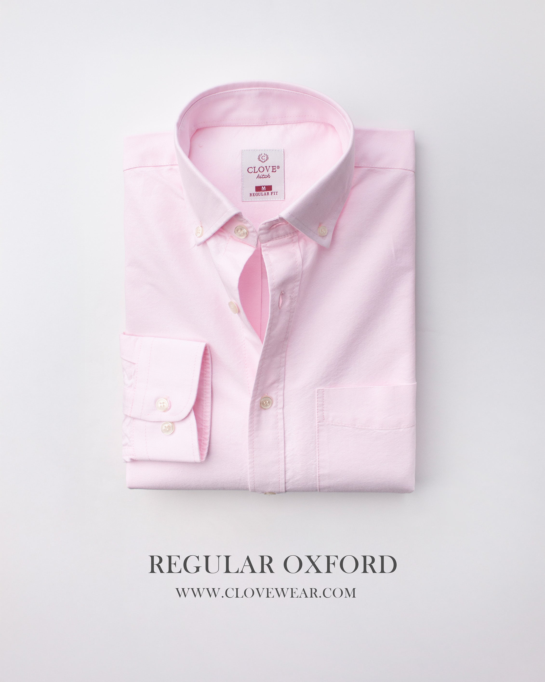 Regular Fit Cotton Oxford Shirt - Light Rose – CloveHitch